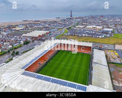 Aerial image of Blackpool FC stadium Stock Photo - Alamy