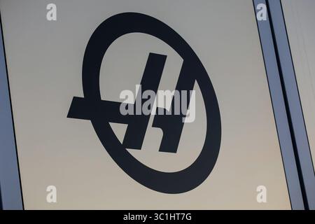 F1 logo during 2019 Formula 1 FIA world championship, Bahrain Grand ...