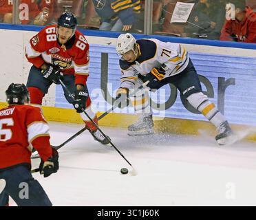 Florida Panthers center Evan Rodrigues (17) in the second period of an ...