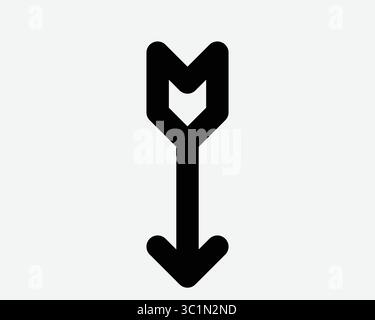shooting target line icon, outline symbol, vector illustration, concept ...