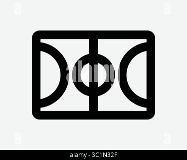 game stadium line icon, outline symbol, vector illustration, concept ...