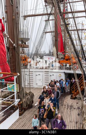 Aberdeen, Scotland, UK - July 20, 2025: Sail training vessel Bap Union ...