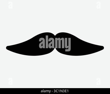 moustache outline vector icon modern simple vector illustration Stock ...