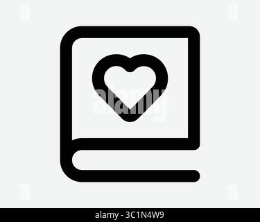 favorite book line icon, outline symbol, vector illustration, concept ...