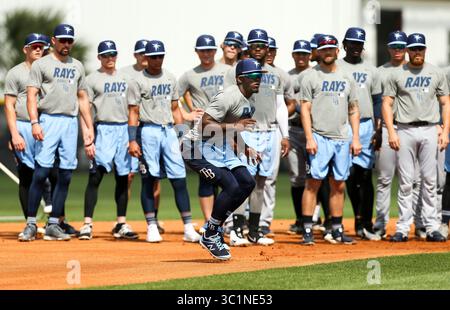 Tampa Bay Rays infielder Vidal Brujan makes a play during a baseball ...