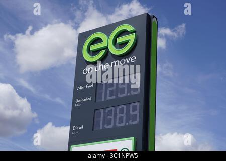 EG On The Move petrol station Corporate logo signs in Wakefield, South ...