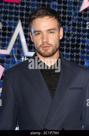 Liam Payne on the blue carpet at The Global Awards at the Eventim ...