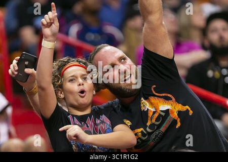 Toronto Raptors fans react during Game 4 of the NBA Final against the ...