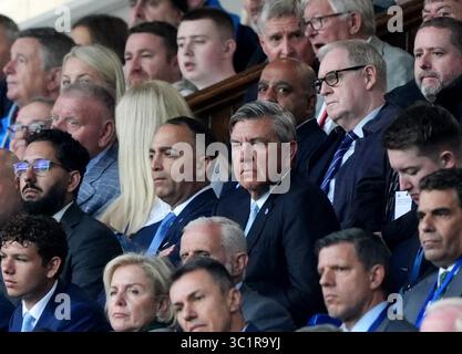 Rangers chairman Andrew Cavenagh (right) watches on during a training ...
