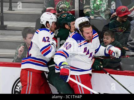 Brendan Smith, of the New York Rangers, visits with his kids during ...