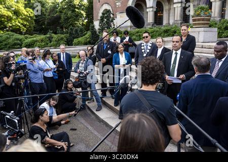 Ralph Regenvanu, Vanuatu's minister for climate change, attends a news ...