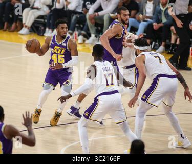 Utah Jazz guard Donovan Mitchell (45) in action during the first half ...