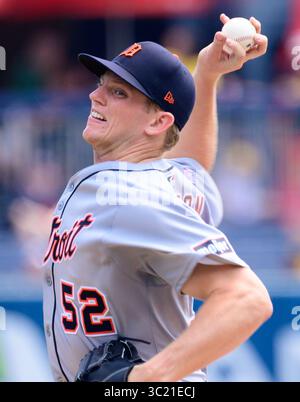 Detroit Tigers starting pitcher Troy Melton throws during the first ...