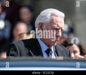 Actor Donald Sutherland on the set of the new TV series 'The Undoing ...
