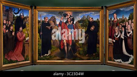 Saint Christopher with the infant Christ 1484 by Hans Memling 15th ...