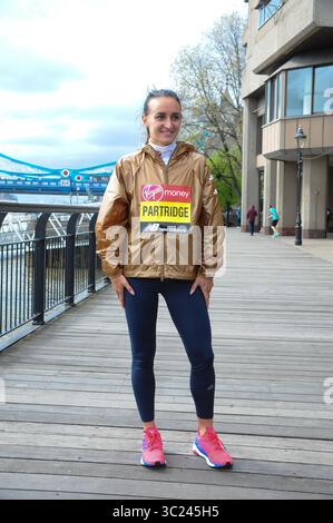 Lily Partridge seen during the British athletes' marathon photo call at ...