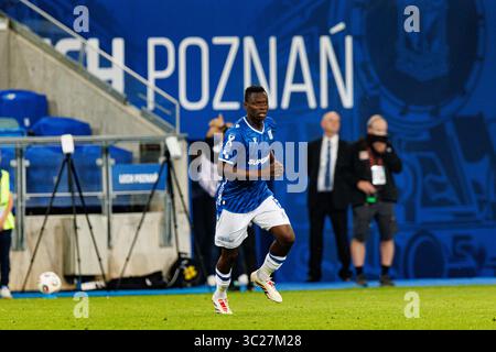 Timothy Ouma of Lech Poznan seen in action during Polish League PKO BP ...
