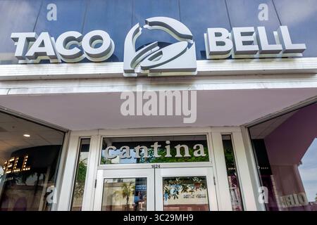 Taco Bell Cantina signage on exterior of restaurant in San Francisco ...