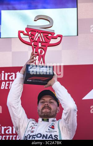 The podium (L to R): Valtteri Bottas (FIN) Mercedes AMG F1, second ...