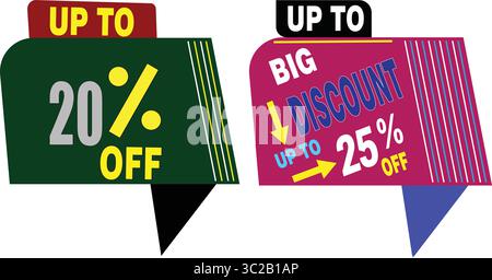 Tag with 25 discount icon digital red Stock Vector Image & Art - Alamy