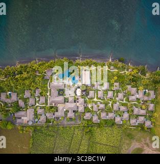 BULULENG, BALI - OCTOBER 2016: Aerial view of Puri Bagus Lovina Resort ...