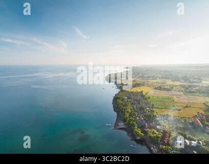 BULULENG, BALI - OCTOBER 2016: Aerial view of Puri Bagus Lovina Resort ...