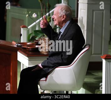 President Jimmy Carter smiles after he met with members of the Tlingit ...