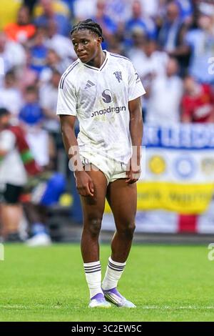 Manchester United defender Patrick Dorgu (13) during the Manchester ...