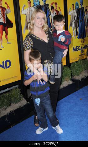 Melissa Joan Hart and her kids at the premiere of 'Megamind' in New ...