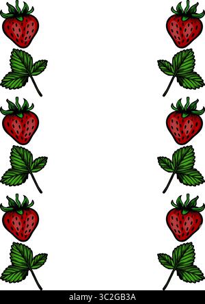 Strawberry-themed seamless pattern design featuring delightful berries ...