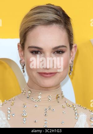 Lily James attends the UK Premiere of Yesterday at the Odeon Luxe ...