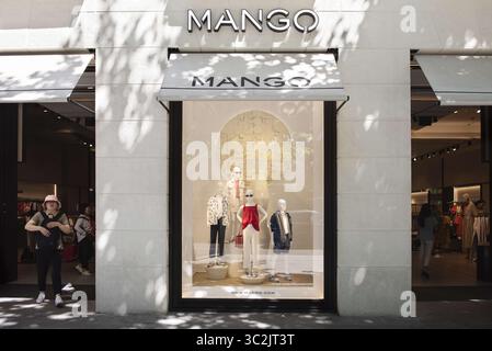 Spanish multinational clothing brand Mango store in Spain. (Photo by ...