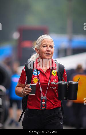 Belgium, Belgium. 24th July, 2025. Angela Cullen, Lewis Hamilton ...