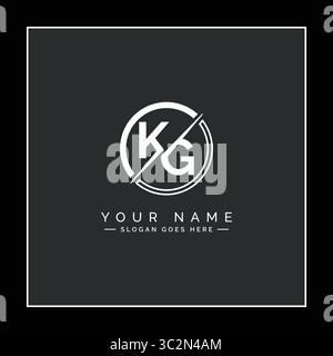 Initial Letter KG Logo Template Vector Design Stock Vector Image & Art ...