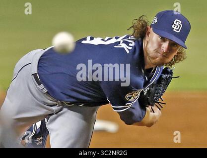 Miami Marlins pitcher Chris Paddack works out during spring training ...