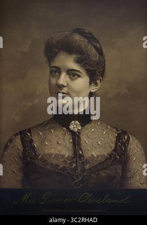 Mrs. Grover Cleveland, Lithograph Published by Hatch Lithographic Co ...