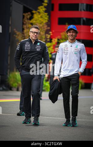 Mercedes' Andrea Kimi Antonelli and engineer Peter Bonnington at ...