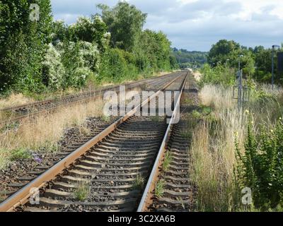 Schienen der Deutschen Bahn, Bahnstrecke, Gleise, Gleisbett ...