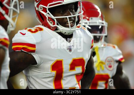 August 17th, 2019: Byron Pringle #13 during the Pittsburgh Steelers vs ...