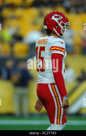 August 17th, 2019: Patrick Mahomes #15 during the Pittsburgh Steelers ...
