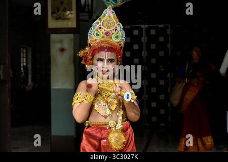 August 23, 2019, Kolkata, West Bengal, India: A fancy dress competition ...
