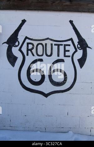 Abandoned gas station at Two Guns, Arizona, a ghost town on historic ...