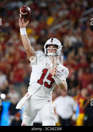 Stanford quarterback Davis Mills throws against Washington in the first ...
