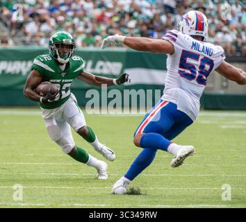 Buffalo Bills outside linebacker Matt Milano (58) arrives at the ...