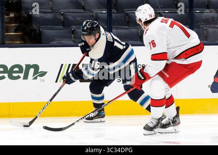 Carolina Hurricanes center Max Domi (13) against the Tampa Bay ...