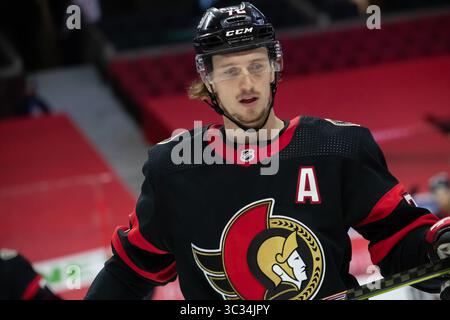 Ottawa Senators defenseman Thomas Chabot (72) prepares to score on ...