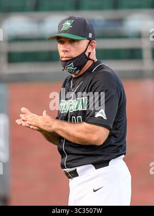 March 27, 2021 - Deland, FL, U.S: Stetson infielder Jackson Olson (8 ...