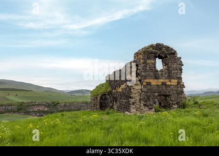 The ruins of the 7th-century Jgrashen Church, an example of Mastara ...