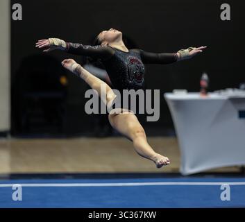 April 2, 2021: Ohio State's Alexis Haskins smiles as she competes on ...