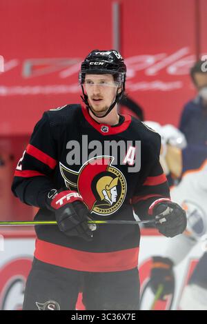 Ottawa Senators defenseman Thomas Chabot plays against the Anaheim ...